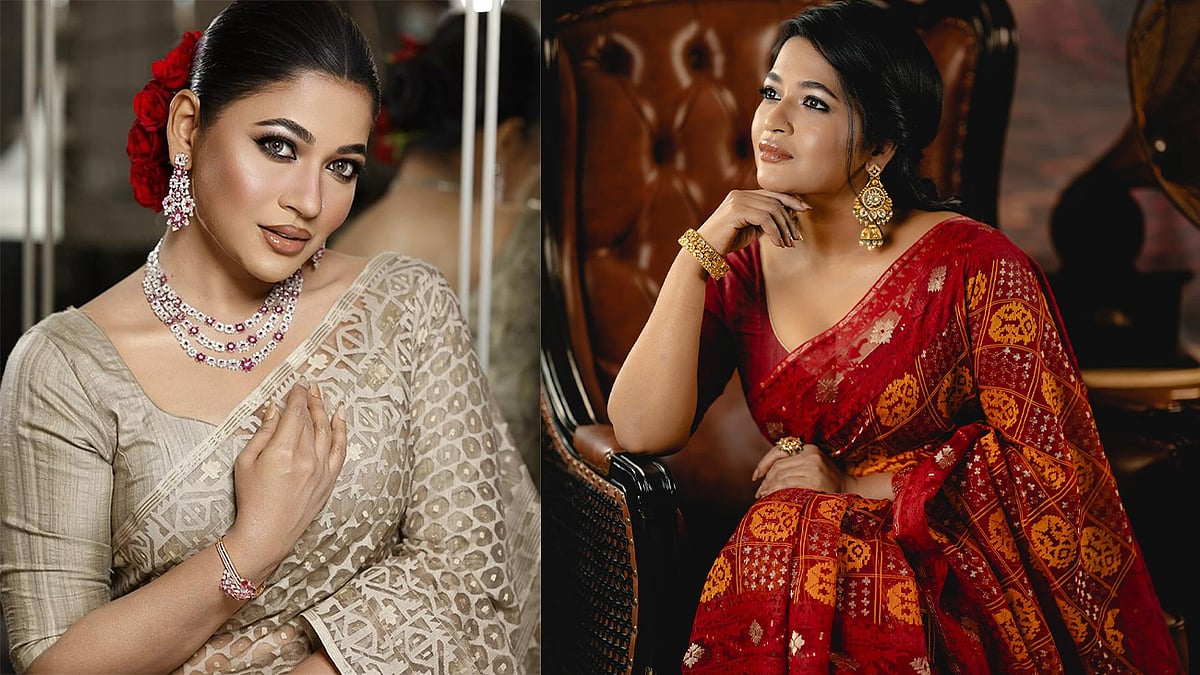 সব শাড়িতেই সমান আকর্ষণীয় লাগে তাঁকে, দেখে নিন সাম্প্রতিক ৬টি লুক